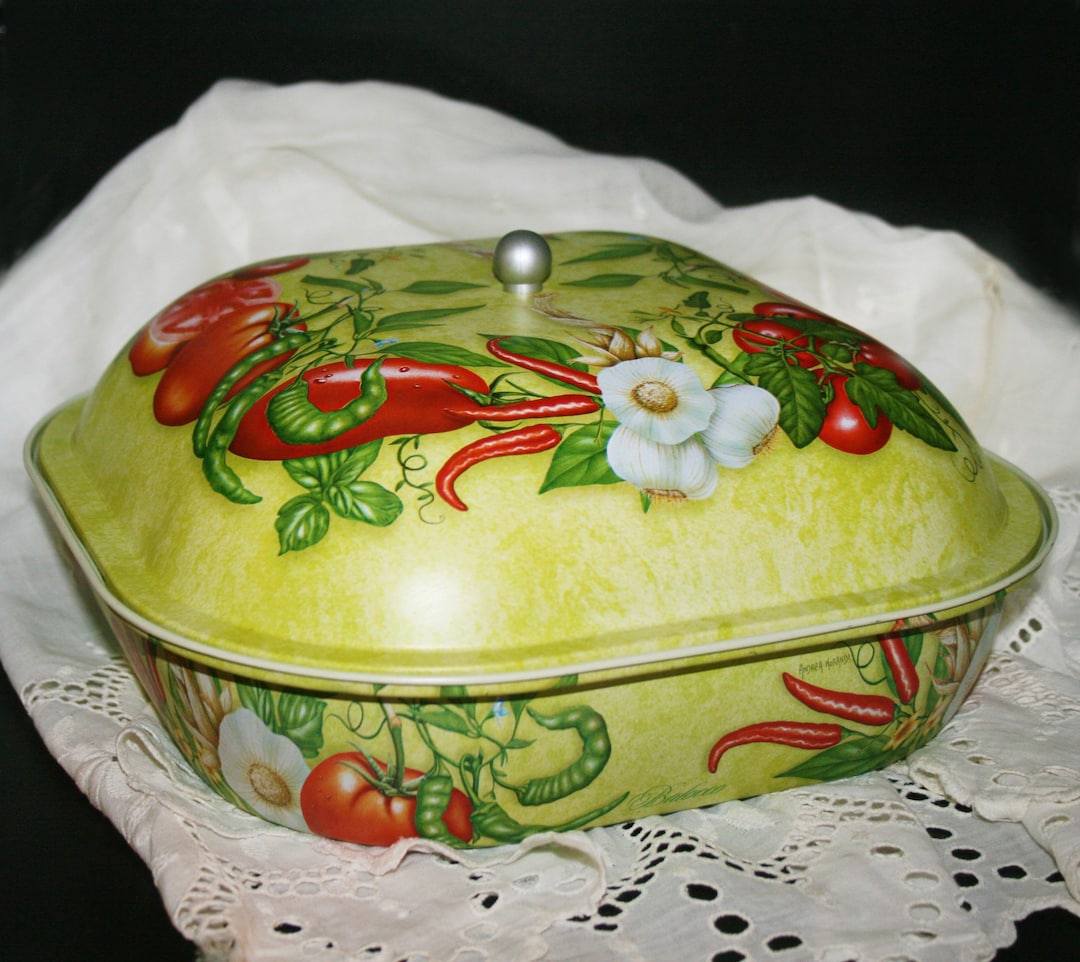 ITALIAN 90s, Vintage TIN BOX - Vegetables Decorations - Gift for Her ...
