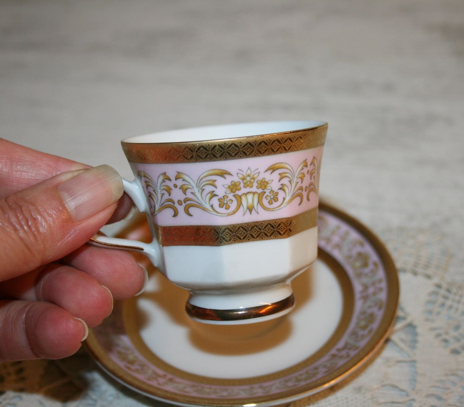 Antique Coffee Set Cup & Saucer Boxed Set for Six, Bavarian Fine ...