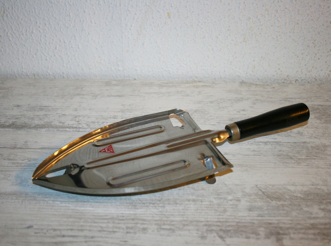 Vintage 60s, Iron Rest in Stainless Steel and Wood, Support for Vintage ...