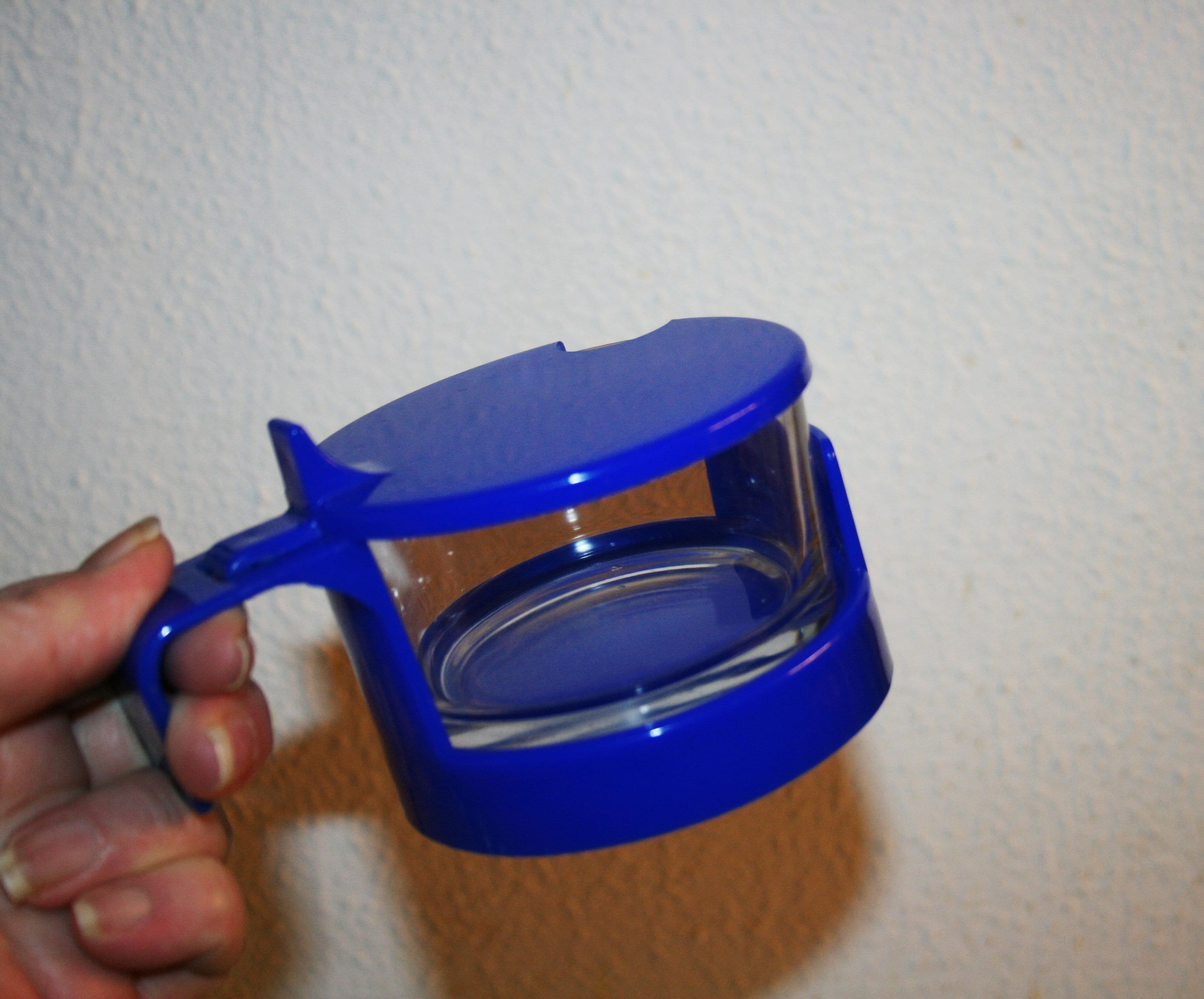 Glass Cheese Bowl, Blue Color - Cheese Holder - Sugar Holder -parmesan ...