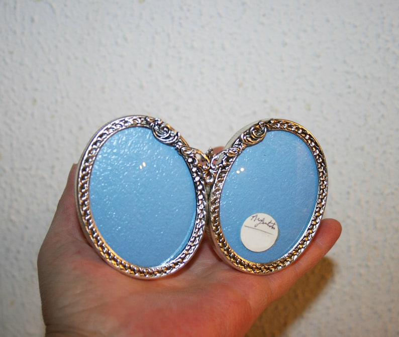 Oval Double Frame, Silver Plated, Table Portrait, Vintage Frames, Gift ...