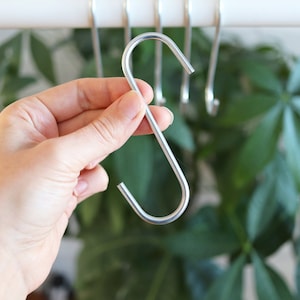 Pack S Hooks, Long Metal Hook, Macrame Craft Hangers, Large 10cm Rail ...