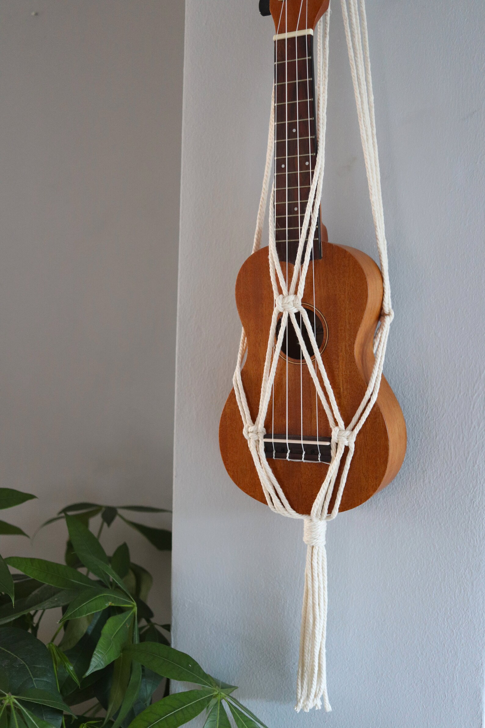 Macrame Ukulele Hanger Ukulele Beaded Stand Guitar Wall - Etsy