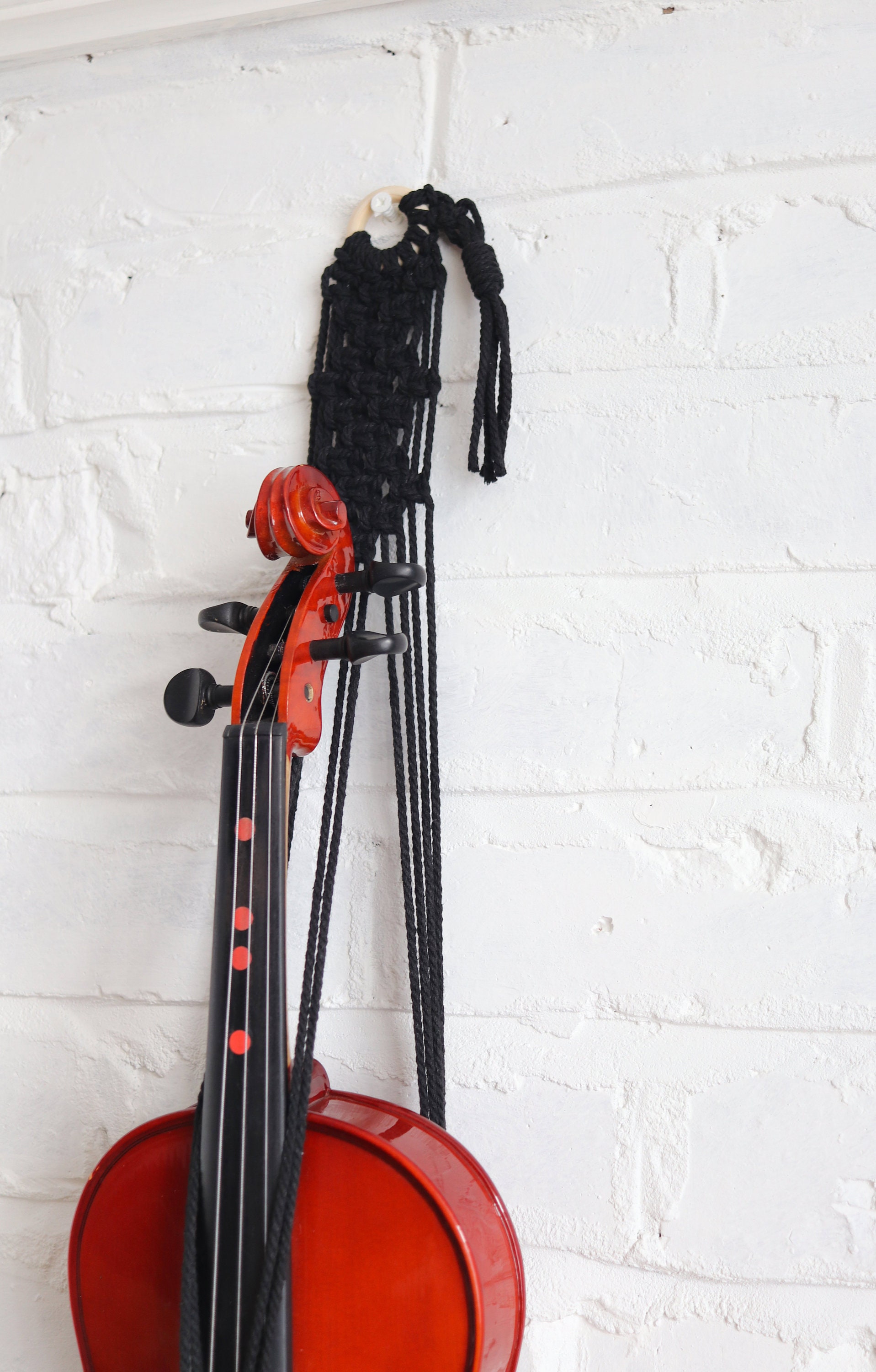Macrame Violin Holder Stand Wall Decor Wall Mount 100% | Etsy