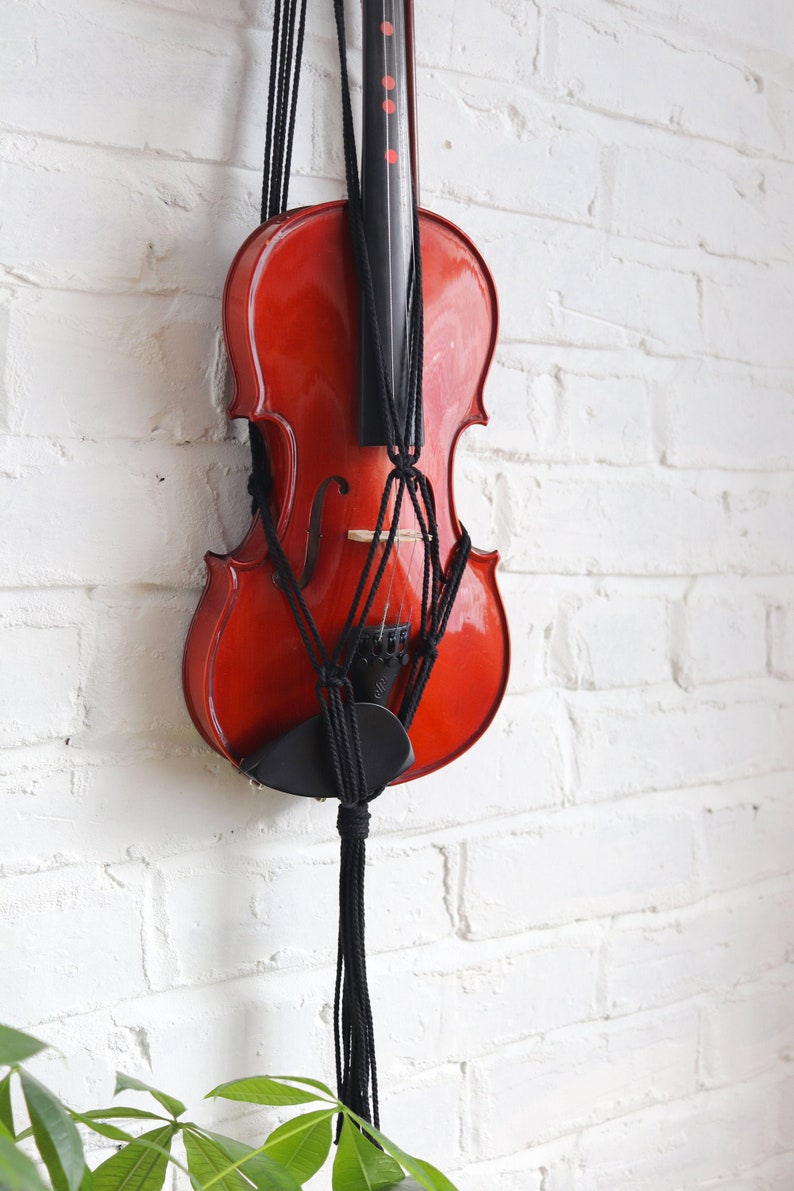 Macrame Violin Holder Stand Wall Decor Wall Mount 100% | Etsy
