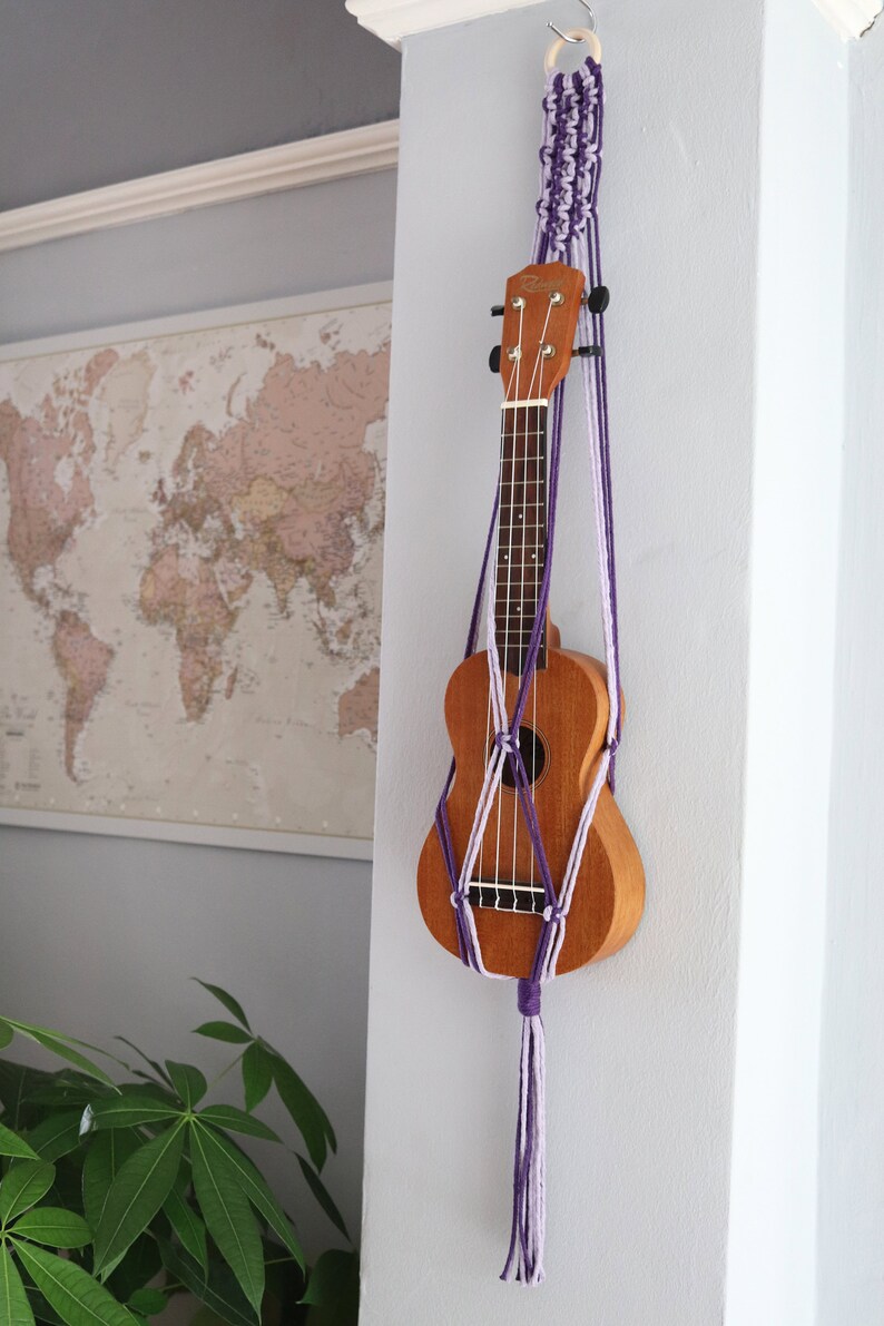 Macrame Ukulele Wall Hanger Ukulele Stand Guitar Wall Decor | Etsy