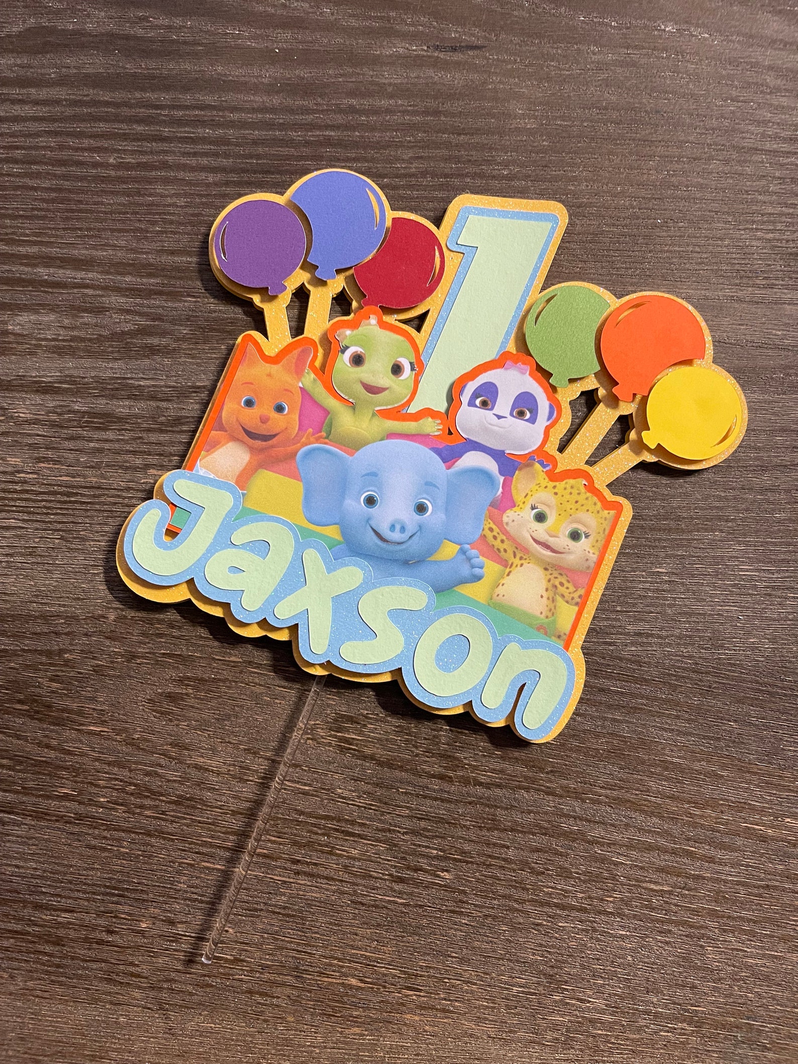 Word Party Themed Cake Topper Word Party First Birthday High Chair ...