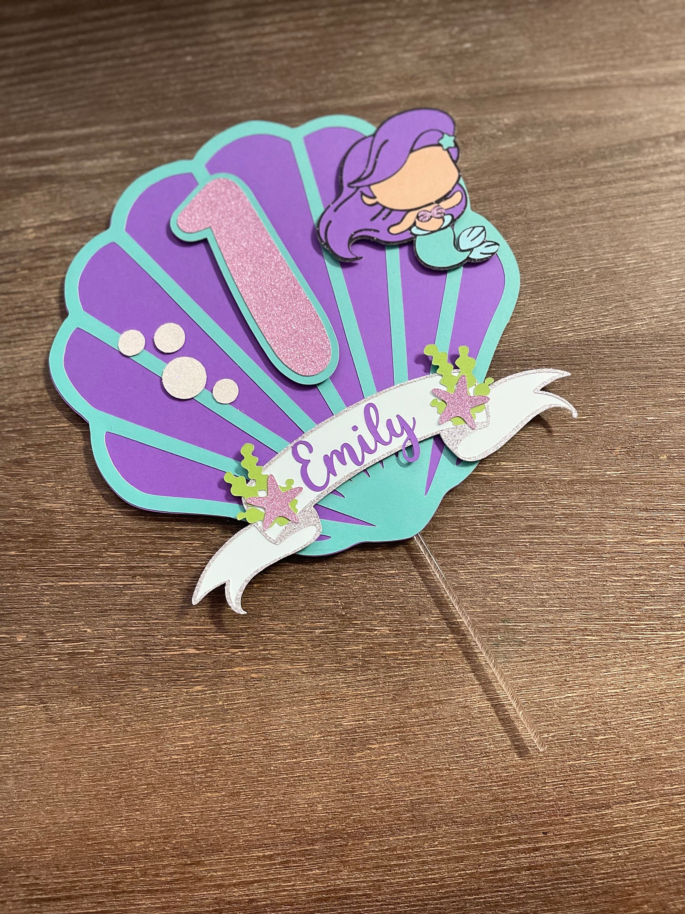 Mermaid Cake Topper Under the Sea Theme Mermaid Birthday Mermaid Topper ...