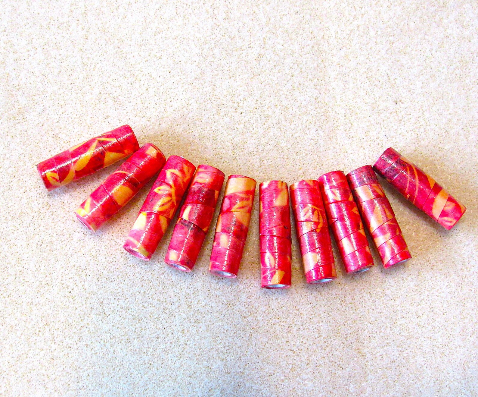 Hand Rolled Paper Beads, Large Hole Beads, Jewelry Making Supply, Beads ...