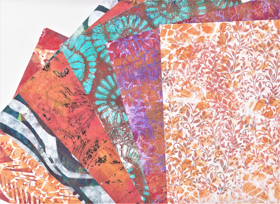 Painted Papers, Gelli Prints, Painty Papers, Painted Backgrounds ...