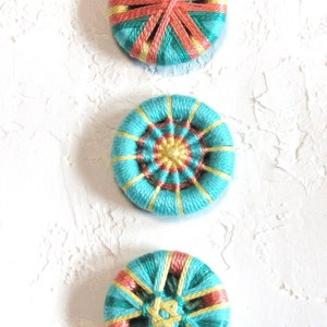 Handmade Dorset Style Thread Buttons, Needle Woven Buttons, Hand Woven ...
