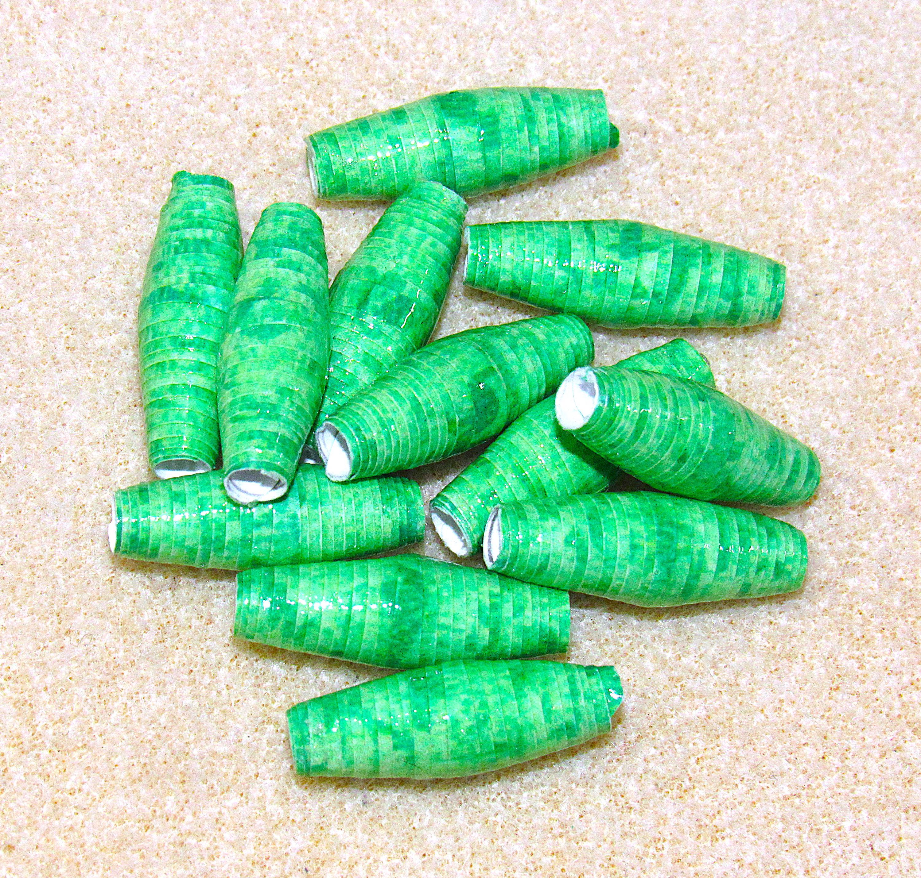Hand Rolled Paper Beads, Large Hole Beads, Jewelry Making Supply, Beads ...
