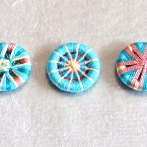 Handmade Dorset Style Thread Buttons, Needle Woven Buttons, Hand Woven ...