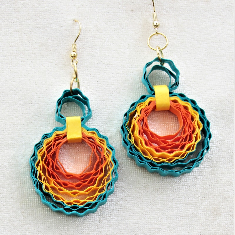 Paper Quilling Earrings - Etsy