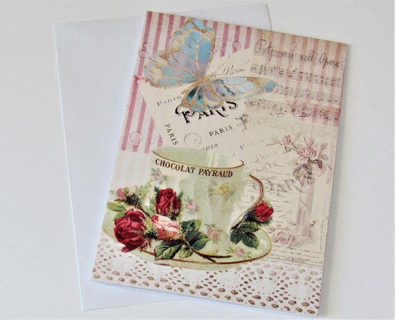 Handmade Collage card greeting cards Note cards Handmade | Etsy