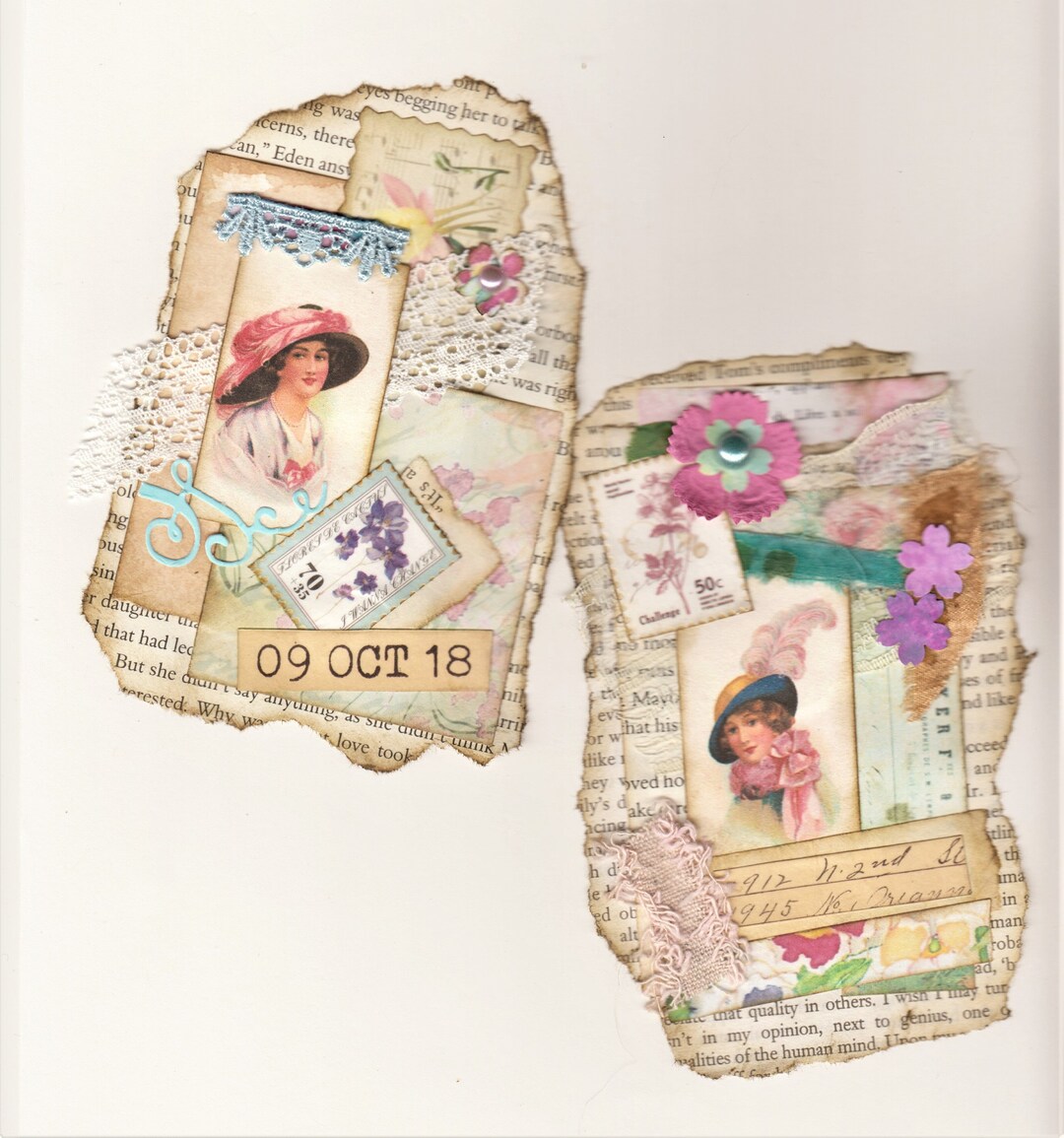Collage Fodder, Journal Ephemera, Clusters, Journal Embellishments ...