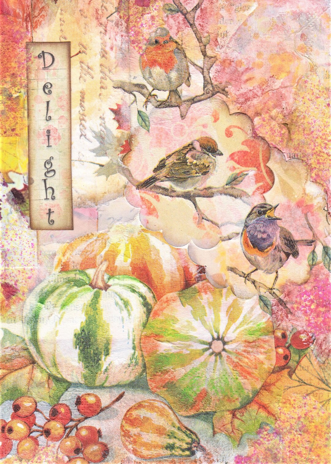 Hand Painted Card, Watercolor Cards, Collage Cards, Greeting Cards ...