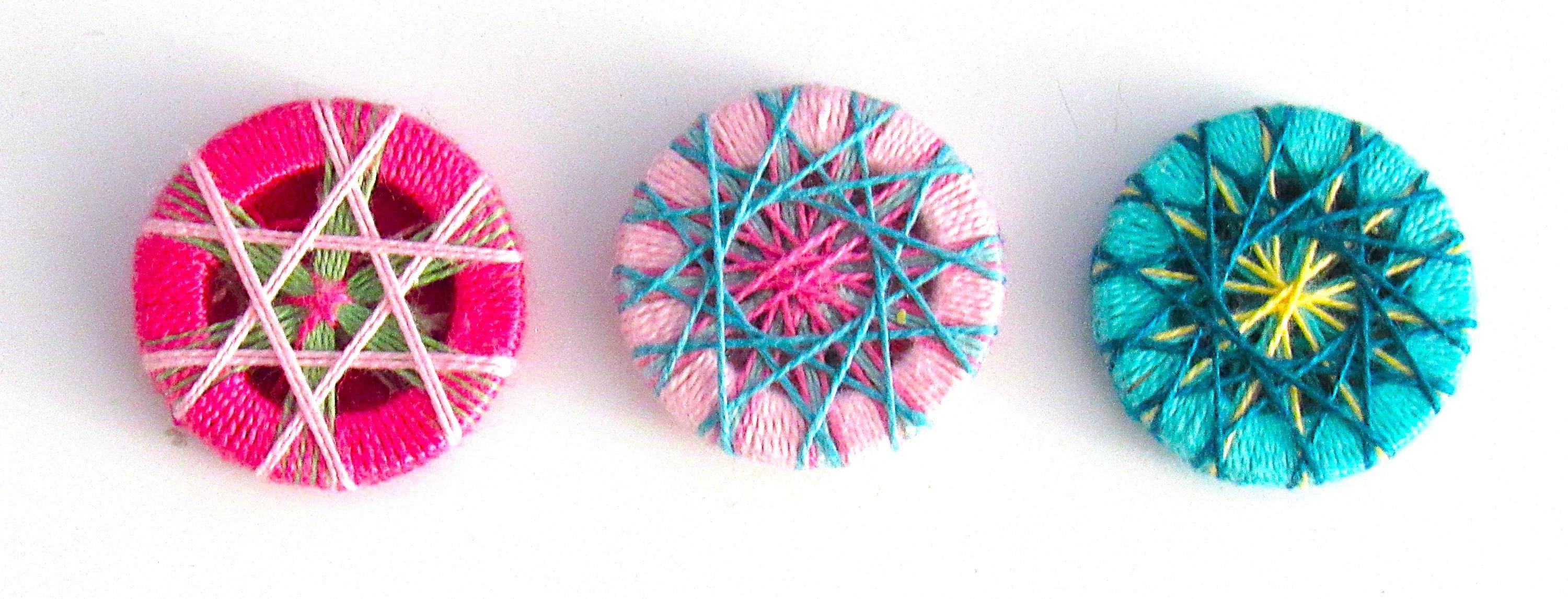 Handmade Dorset Style Thread Buttons, Needle Woven Buttons, Hand Woven ...