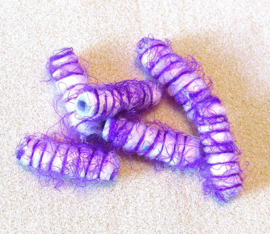 Fiber Beads, Handmade Fabric Beads, Large Hole Beads, Textile Beads ...