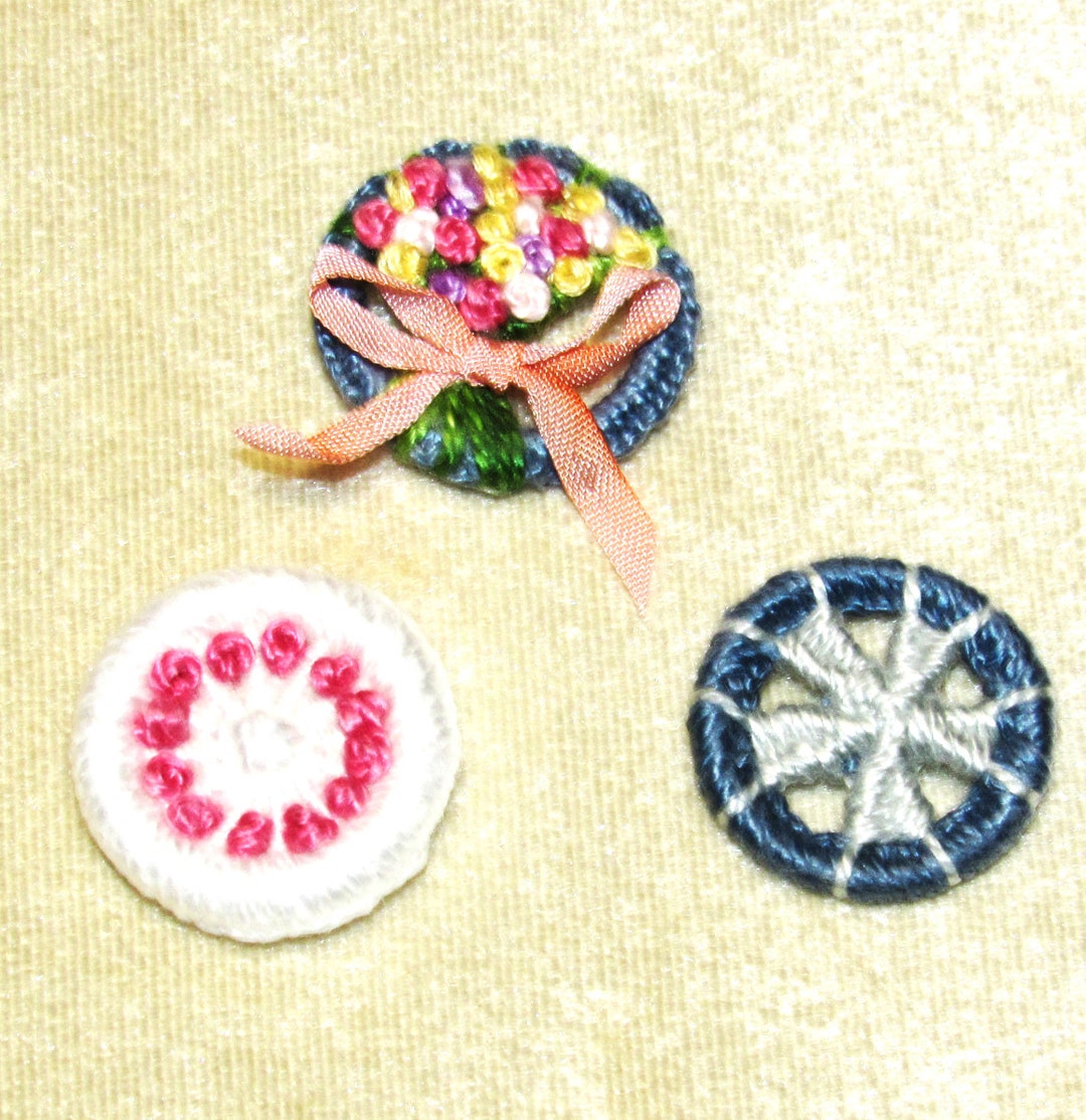 Handmade Thread Buttons, Handwoven Fiber Buttons, Needle Woven Buttons ...