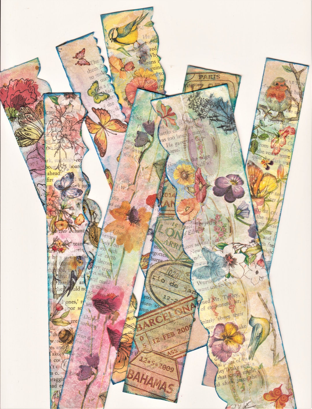 Digital Collage Journal Borders, Decoupage Journal Ephemera, Collage ...