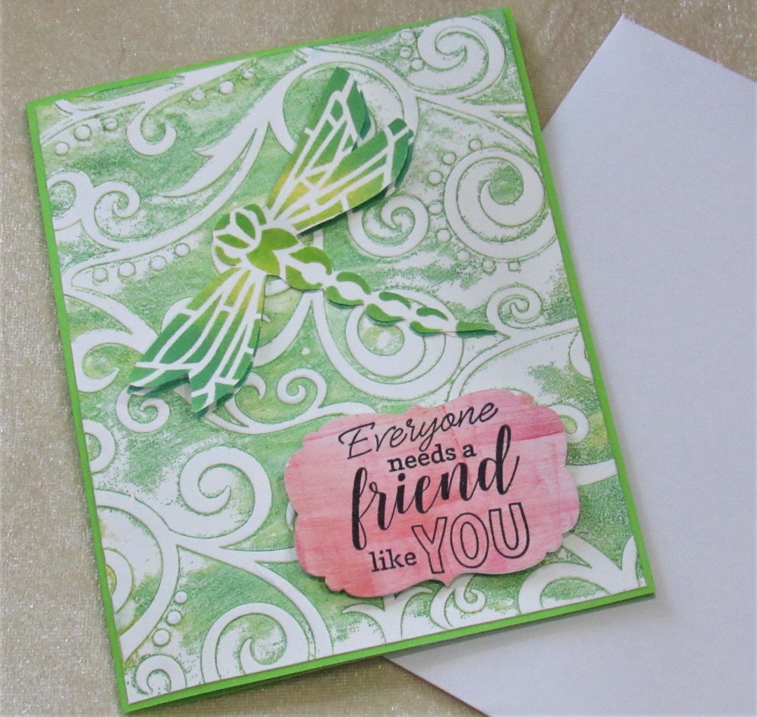 Friendship Card, Hand Made Note Cards, 3 D Note Cards, Friend Note Card ...