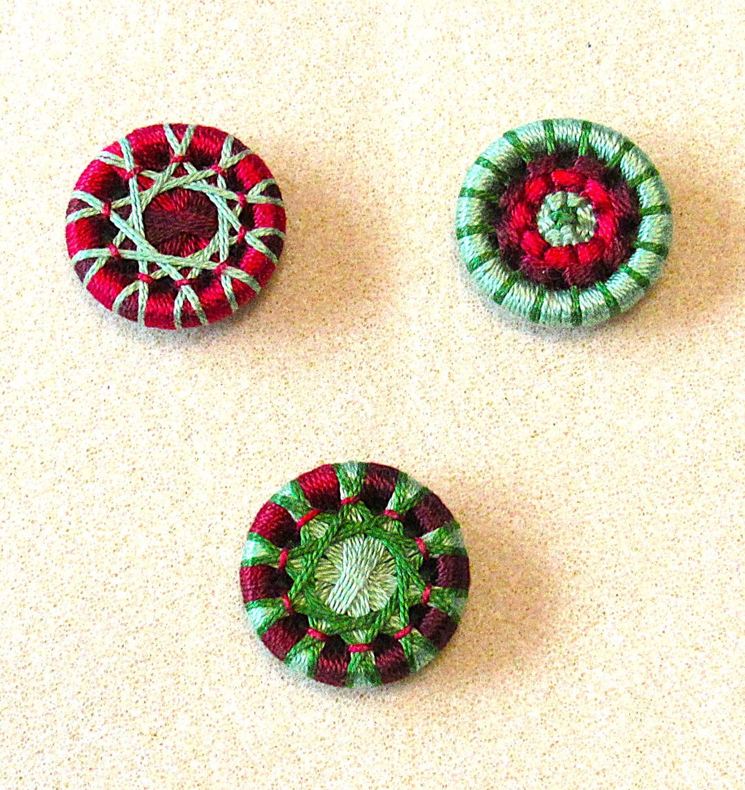 Handmade Dorset Style Thread Buttons, Needle Woven Buttons, Hand Woven ...