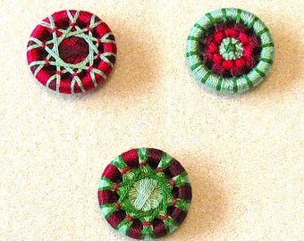 Handmade Dorset Style Thread Buttons, Needle Woven Buttons, Hand Woven ...