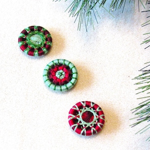 Handmade Dorset Style Thread Buttons, Needle Woven Buttons, Hand Woven ...