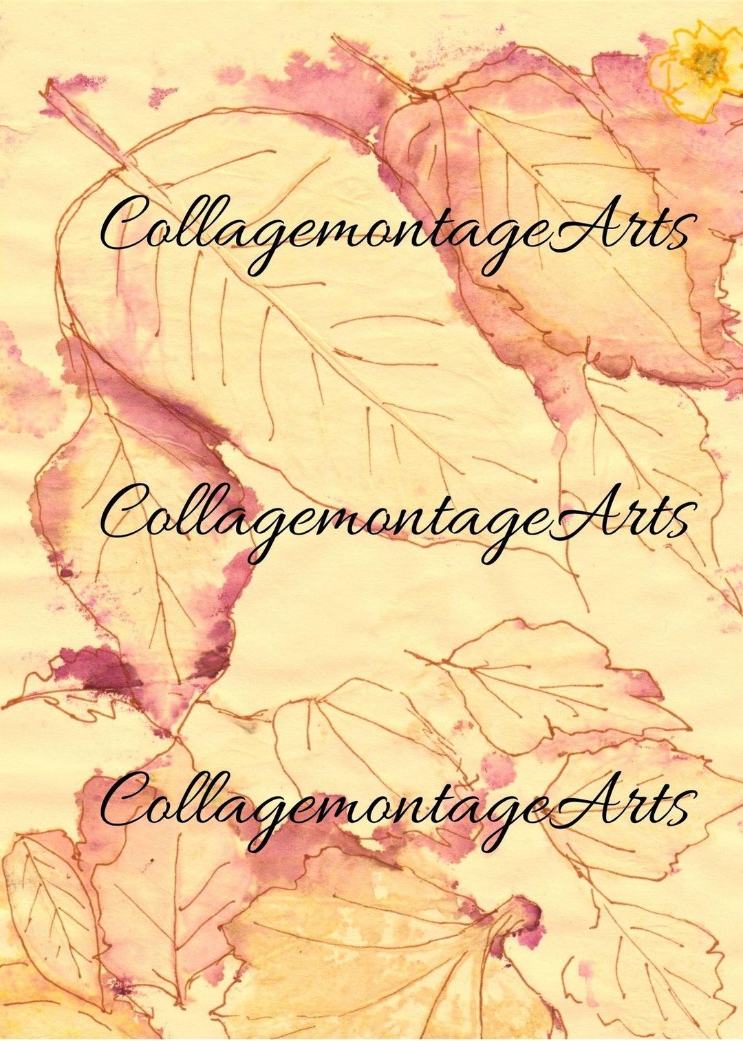 Digital Eco Print Pages, Eco Prints, Journal Pages, Nature Prints, Leaf Prints, Background ...