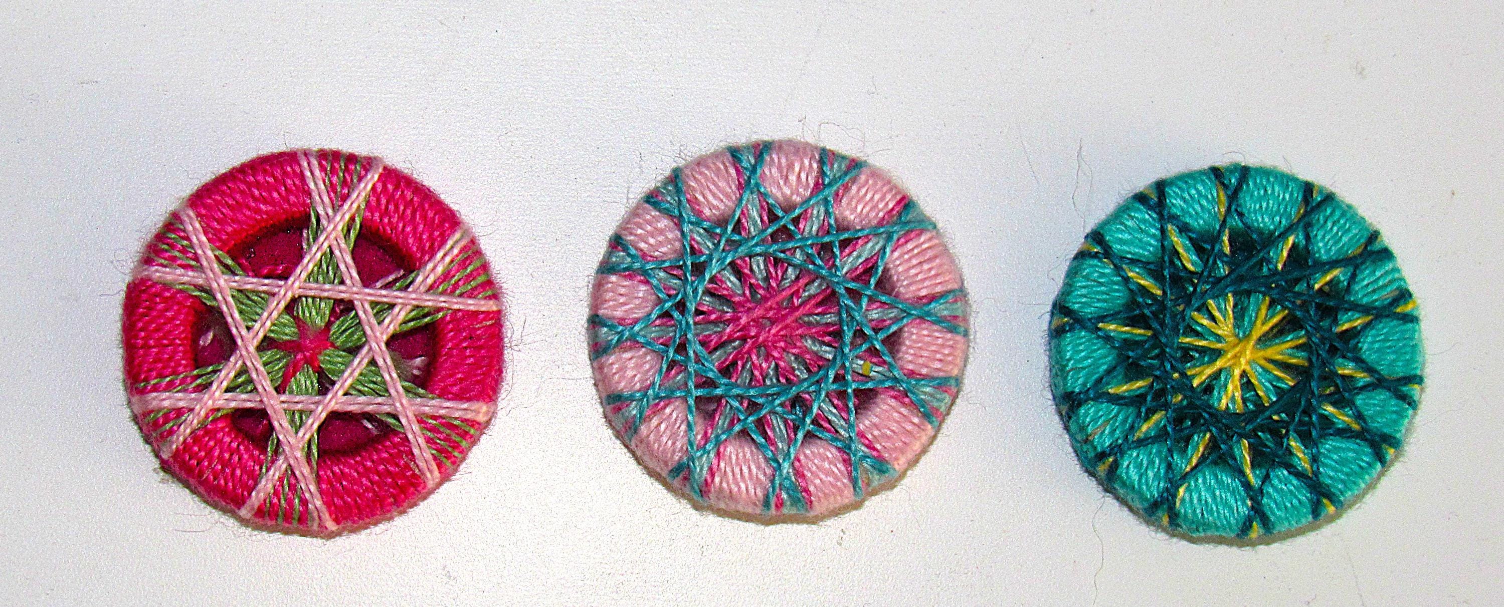 Handmade Dorset Style Thread Buttons, Needle Woven Buttons, Hand Woven ...
