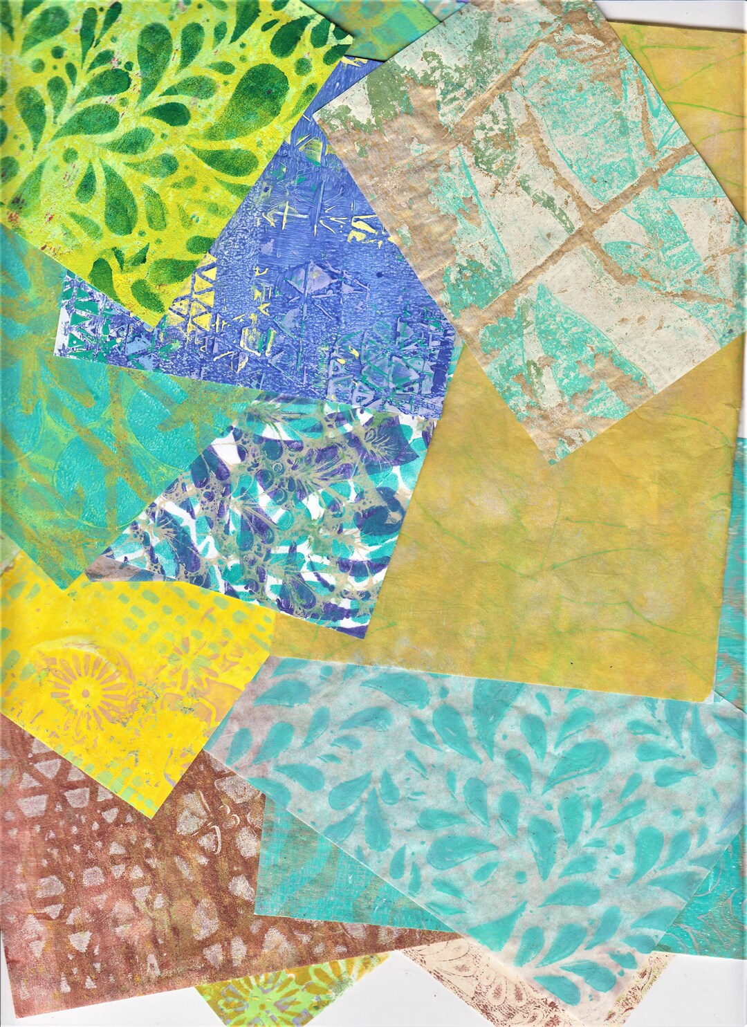 Hand Painted Papers, Gelli Prints, Painty Papers, Painted Backgrounds ...