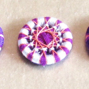 Handmade Dorset Style Thread Buttons, Needle Woven Buttons, Hand Woven ...