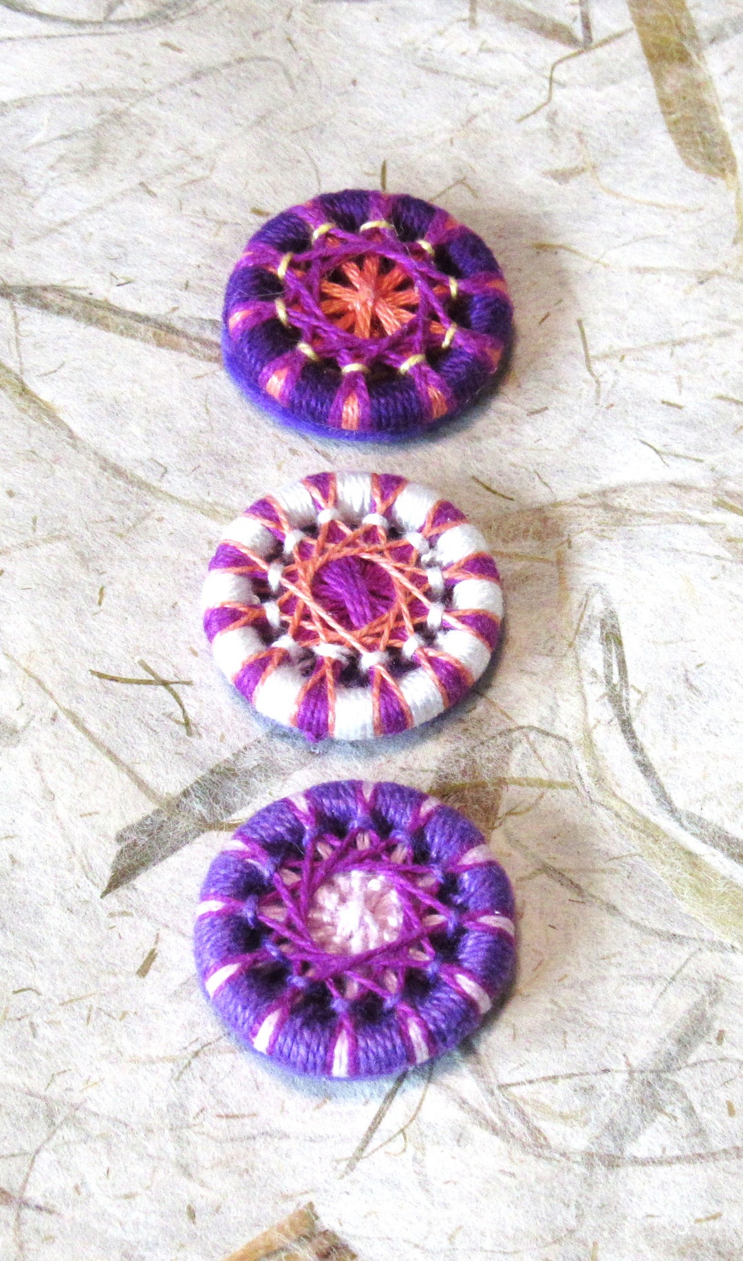 Handmade Dorset Style Thread Buttons, Needle Woven Buttons, Hand Woven ...
