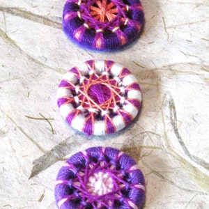 Handmade Dorset Style Thread Buttons, Needle Woven Buttons, Hand Woven ...