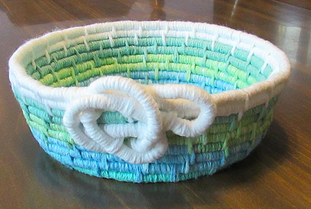 Coiled Rope Basket, Coiled Art Vessel, Handmade Basket, Home Decor ...