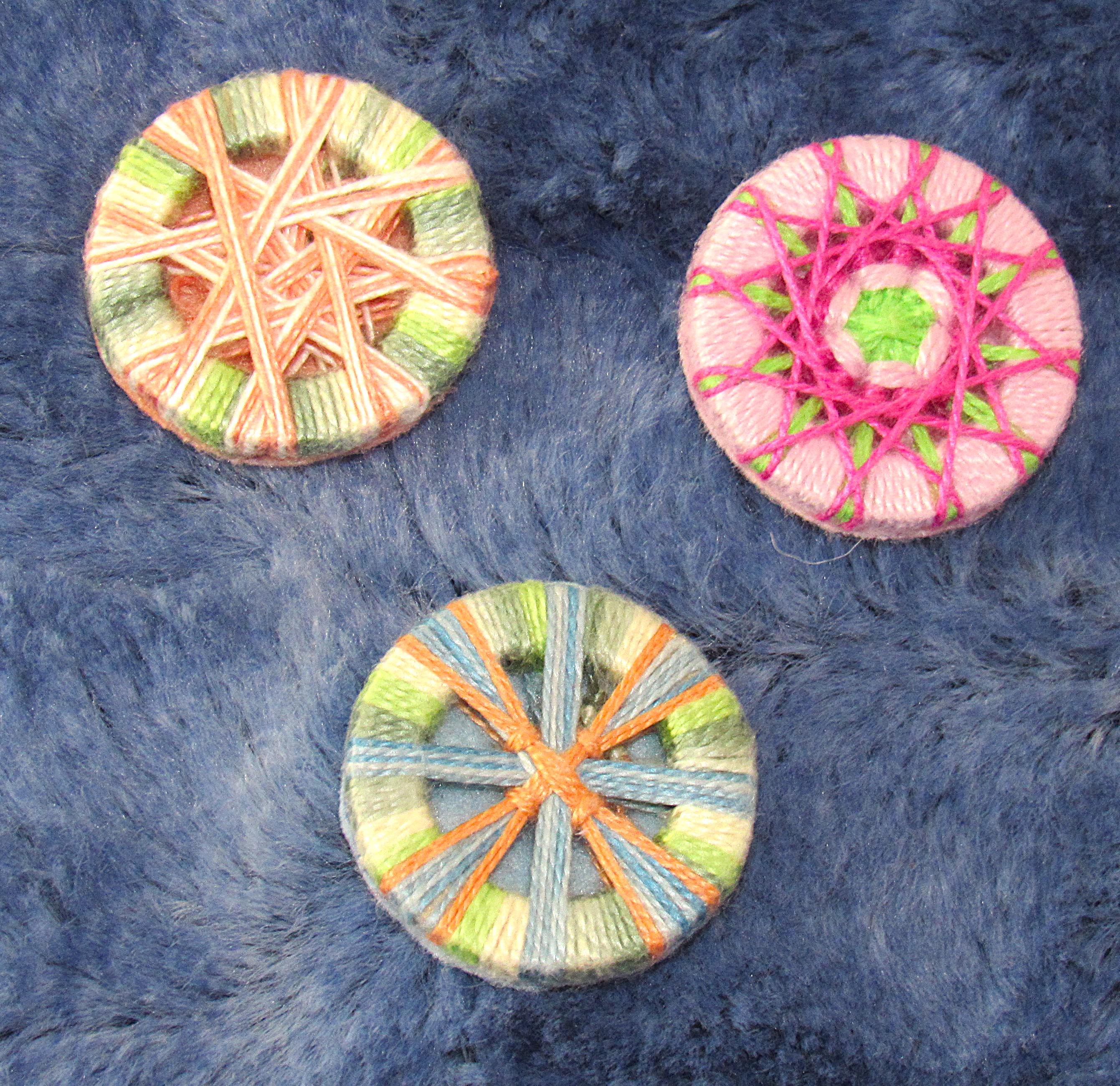 Handmade Dorset Style Thread Buttons, Needle Woven Buttons, Hand Woven ...
