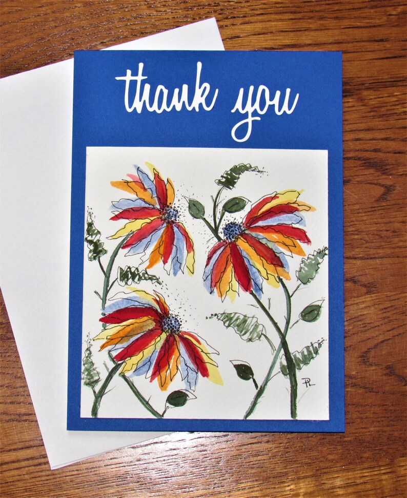 Hand Painted Card Watercolor Cards Water Color Cards | Etsy