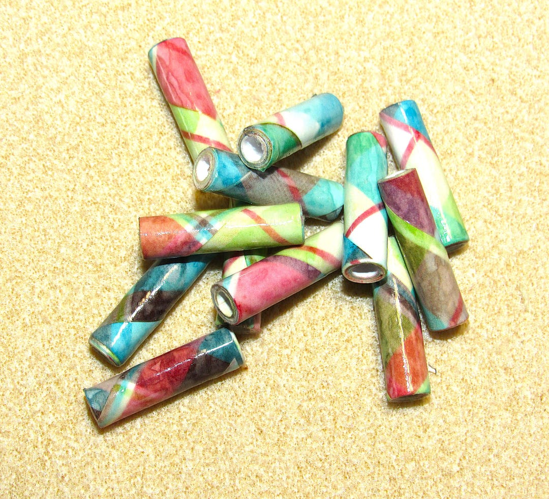 Hand Rolled Paper Beads, Large Hole Beads, Jewelry Making Supply - Etsy