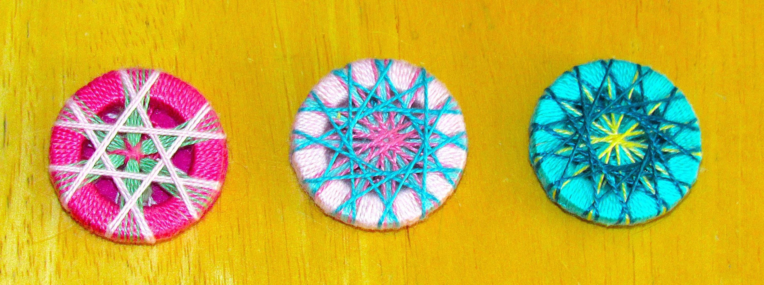 Handmade Dorset Style Thread Buttons, Needle Woven Buttons, Hand Woven ...