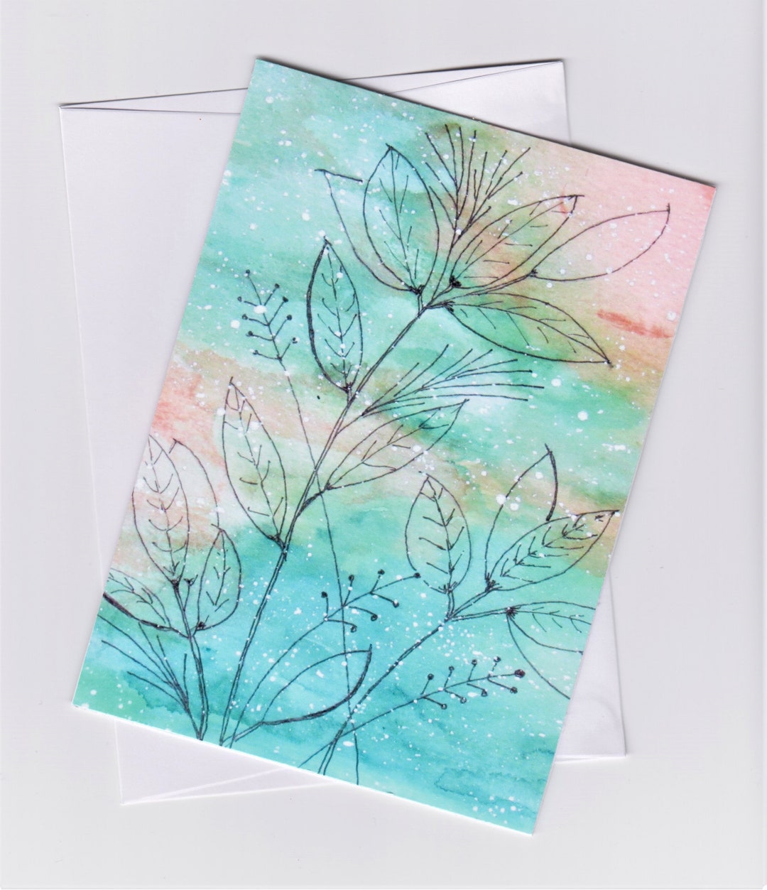 Hand Painted Card Watercolor Cards Handmade Cards Note - Etsy