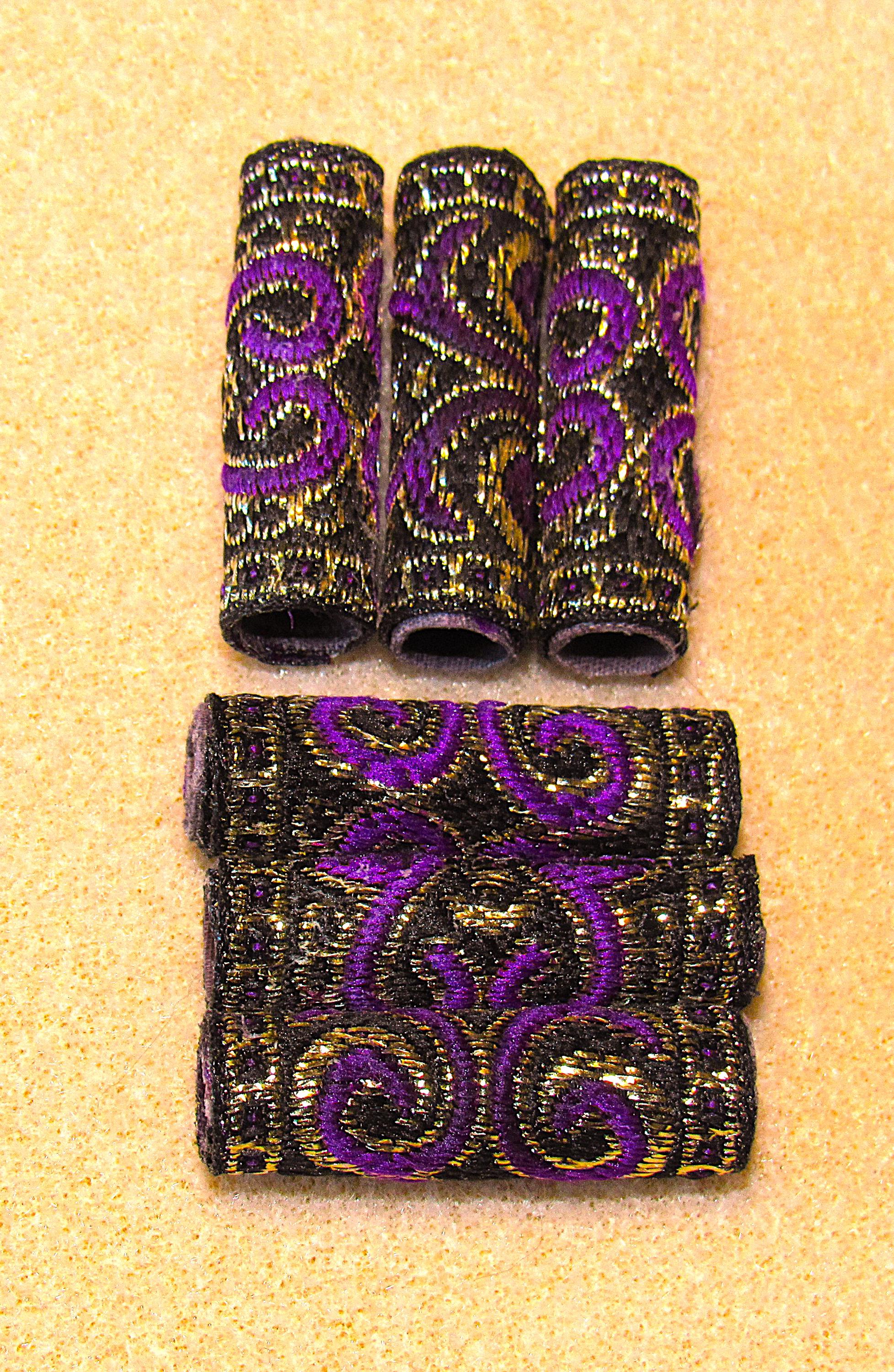 Jacquard Ribbon Beads, Woven Ribbon Beads, Handmade Fabric Beads ...