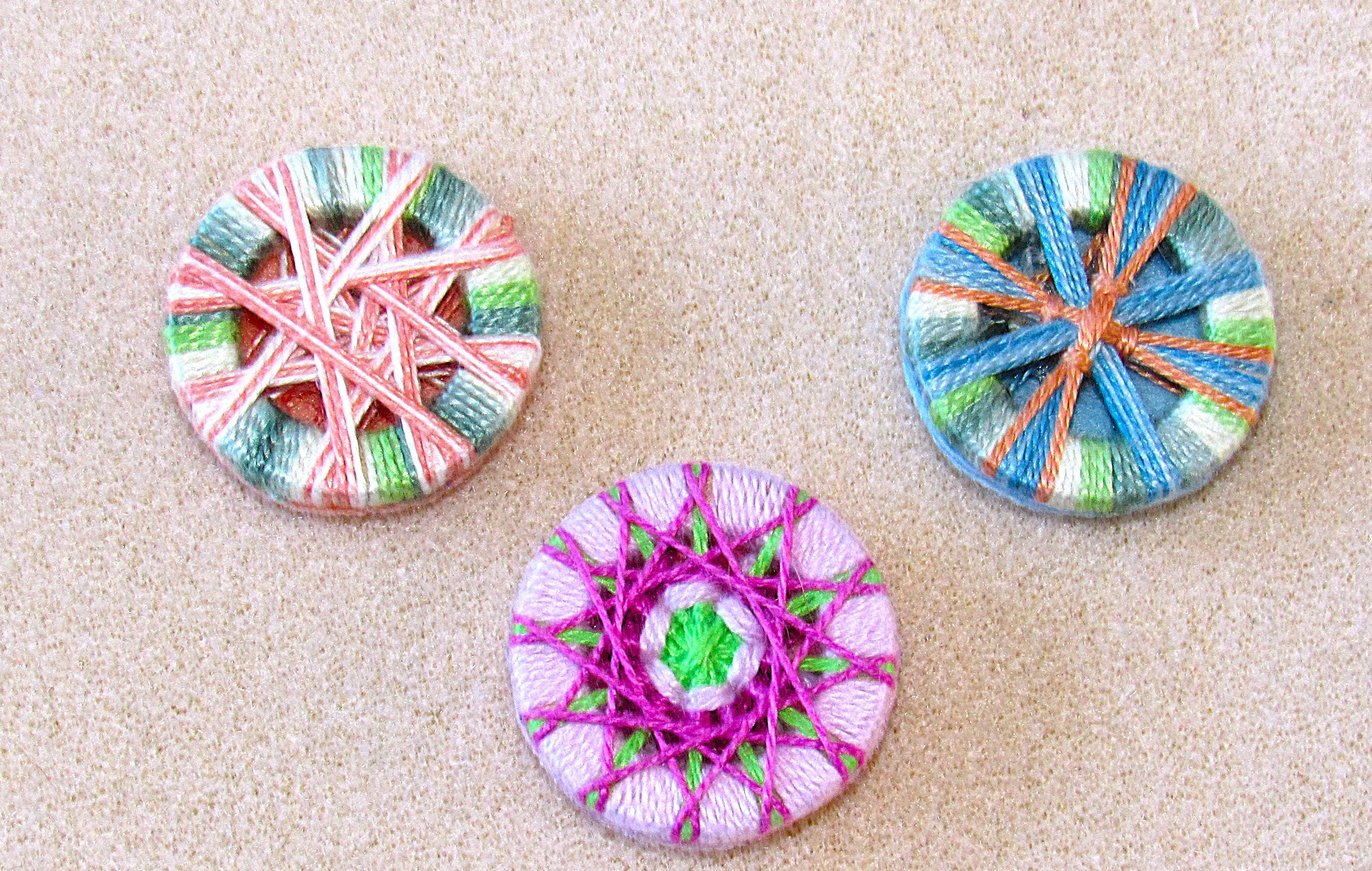 Handmade Dorset Style Thread Buttons, Needle Woven Buttons, Hand Woven ...