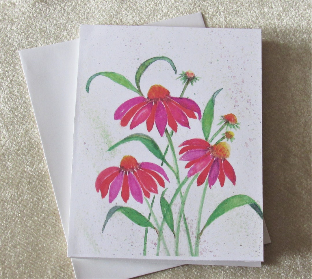 Watercolor Cards, Hand Painted Cards, Handmade Floral Card, Note Cards ...