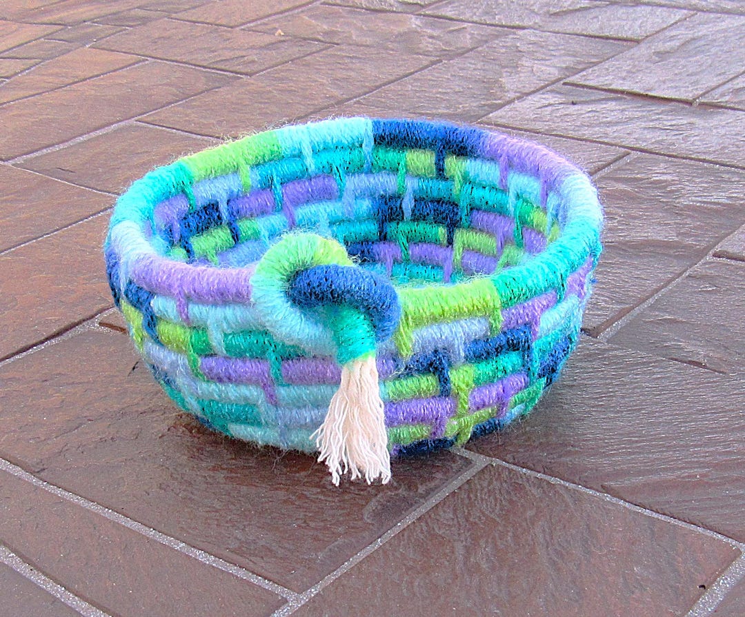 Yarn Rope Bowl, Rope Basket, Handmade Yarn Basket, Home Decor, Gift for ...