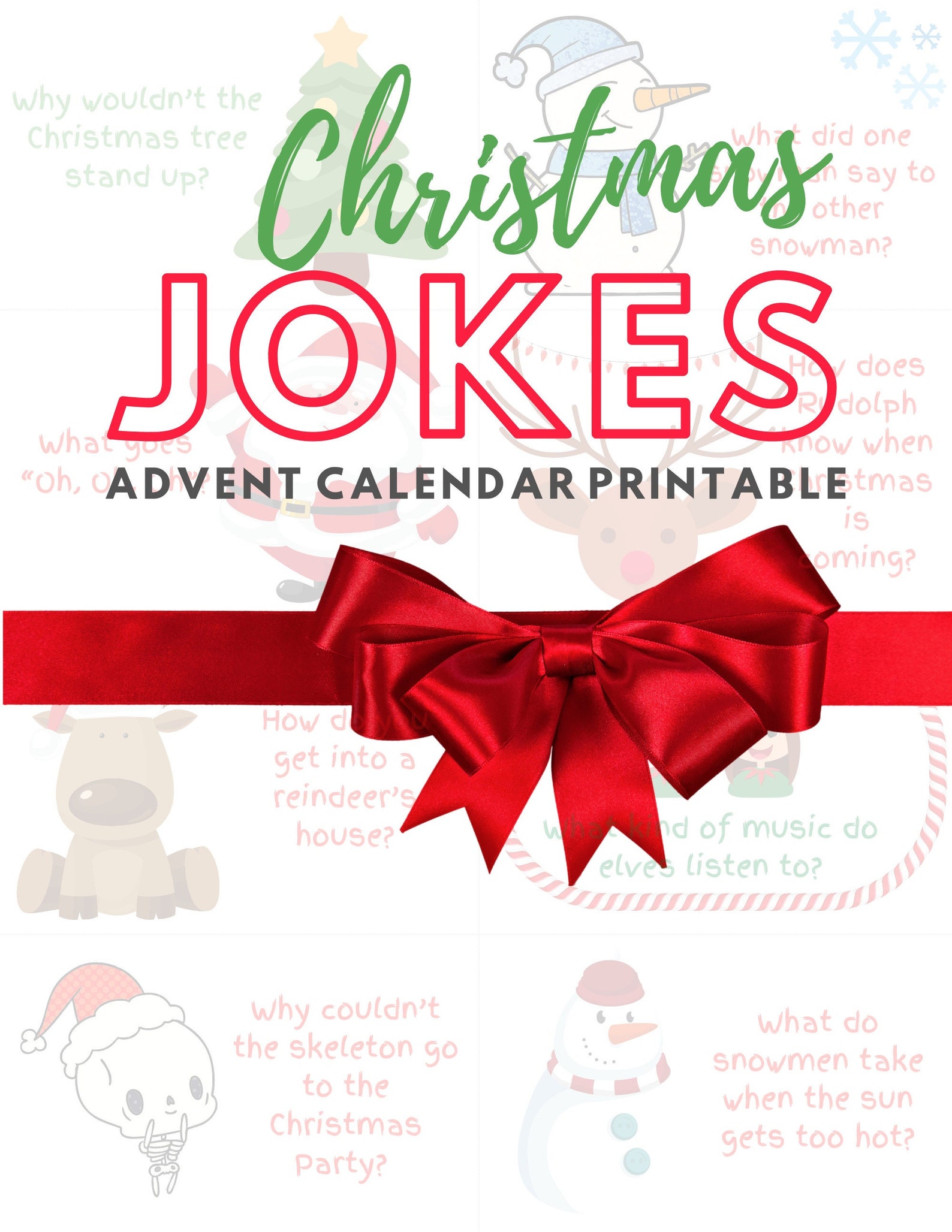 Christmas Jokes Advent Calendar - Etsy