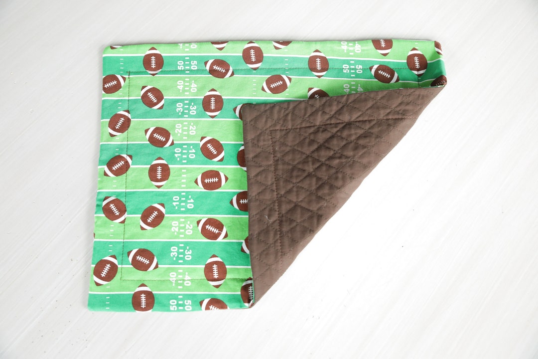 Football Field Quilted Placemat | Football Fabric, Sports Team Placemat ...