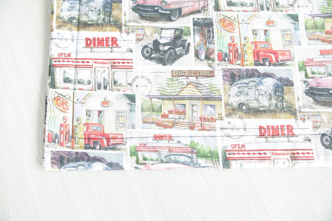 Diners & Classic Cars Quilted Placemat Cars Travel Placemat, Washable ...