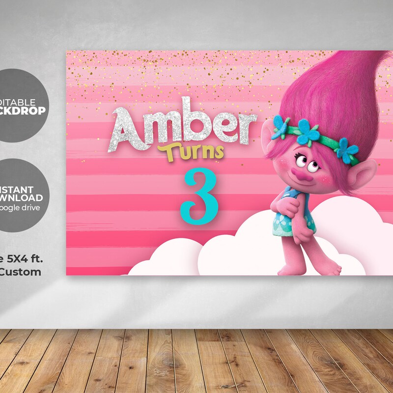 Trolls Backdrop - Etsy