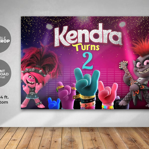 Trolls Backdrop - Etsy